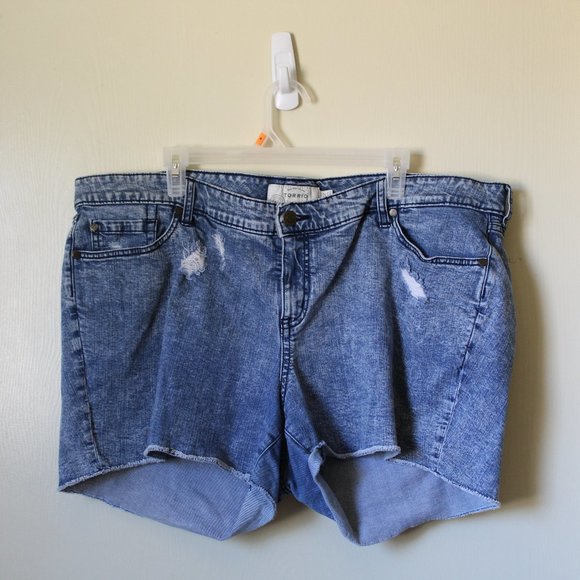 torrid | Shorts | Torrid Distressed Acid Washed Denim Shorts | Poshmark